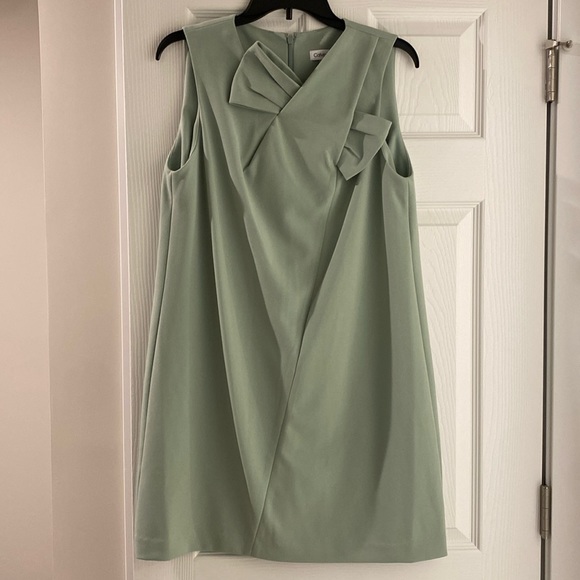 Calvin Klein | Dresses | Calvin Klein Green Bow Dress | Poshmark